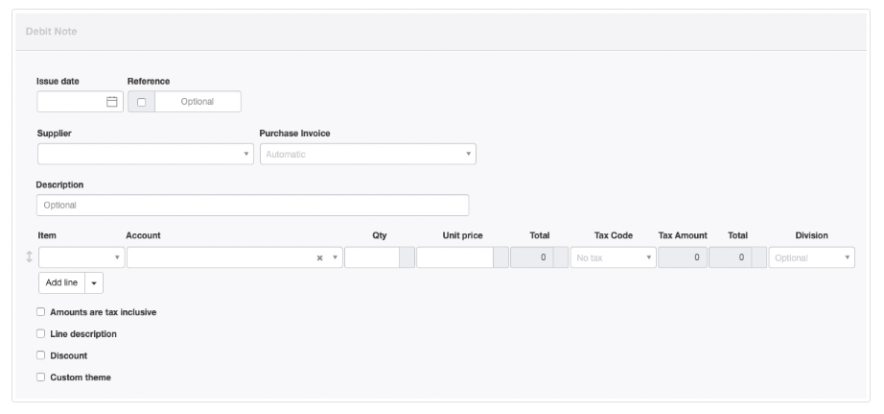 Debit Notes Tab - BC Bookkeeping Tutorials|dwmbeancounter.com