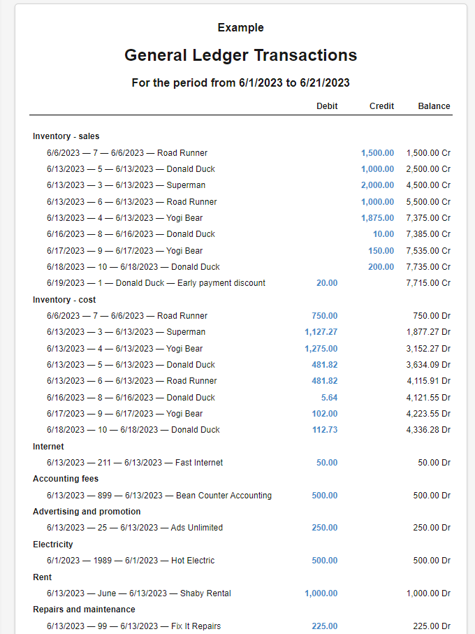 General Ledger Reports - BC Bookkeeping Tutorials|dwmbeancounter.com
