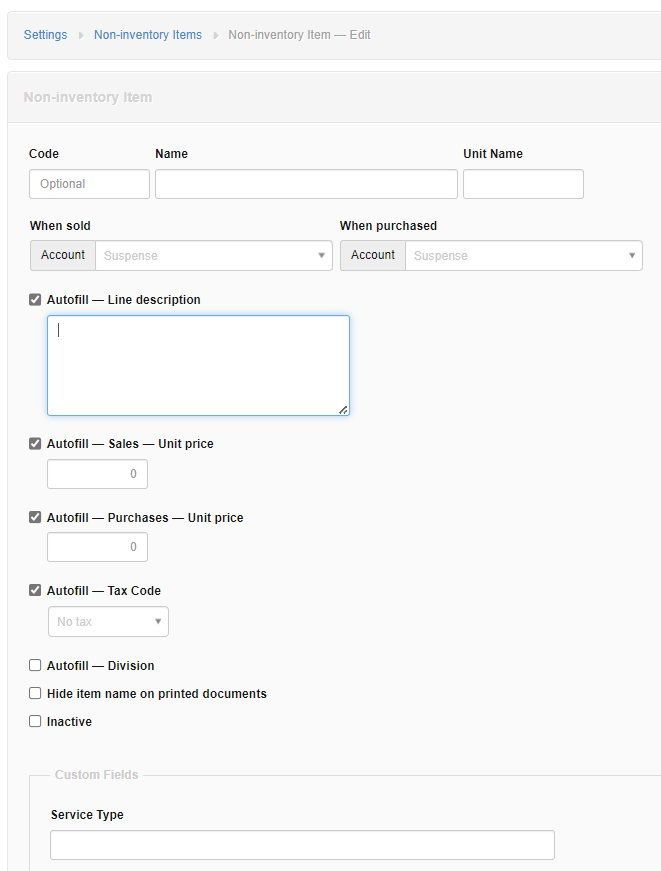 Non-inventory Items Defaults - BC Bookkeeping Tutorials|dwmbeancounter.com