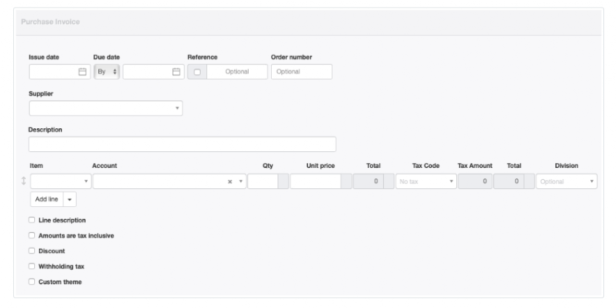Purchase Invoice Tab - BC Bookkeeping Tutorials|dwmbeancounter.com